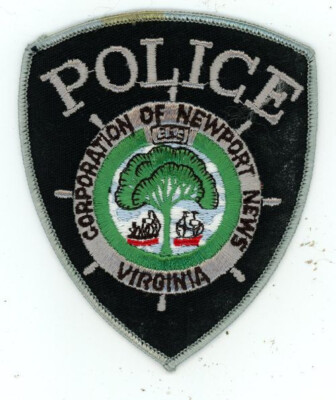 VIRGINIA VA NEWPORT NEWS POLICE NICE SHOULDER PATCH SHERIFF STAIN ON ...