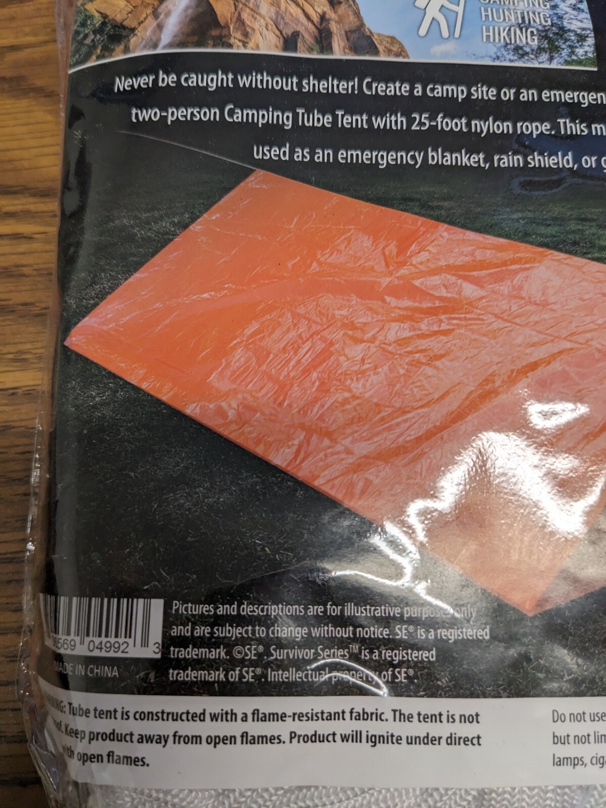 SE Camping Tube Tent # ET8256 For Camping, Emergencies, Sporting Events ...