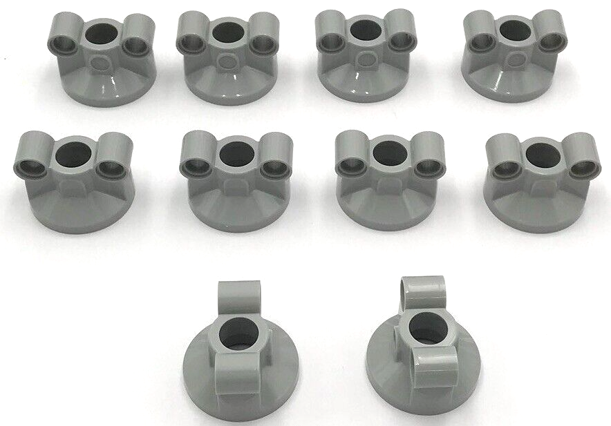 Lego 10 New Light Bluish Gray Technics Steering Wheels Hub Holder w/ 2 ...