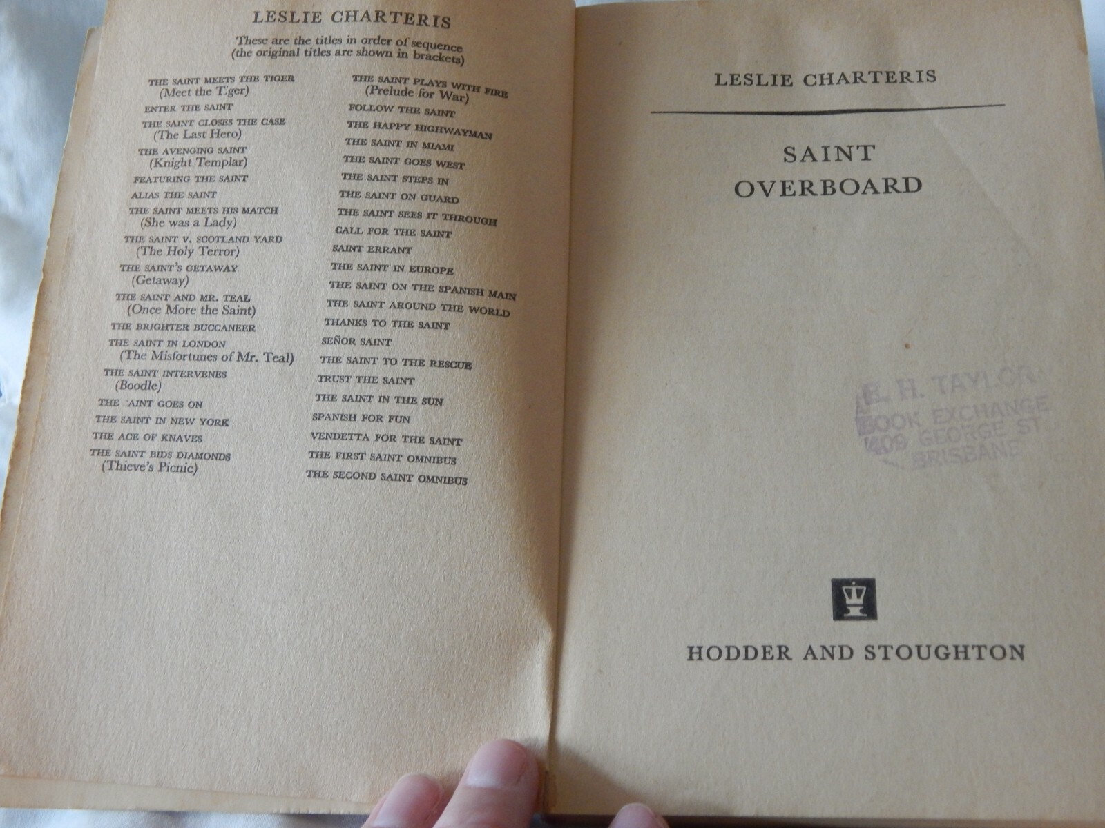 The Saint Overboard. Leslie Charteris (1967) | eBay