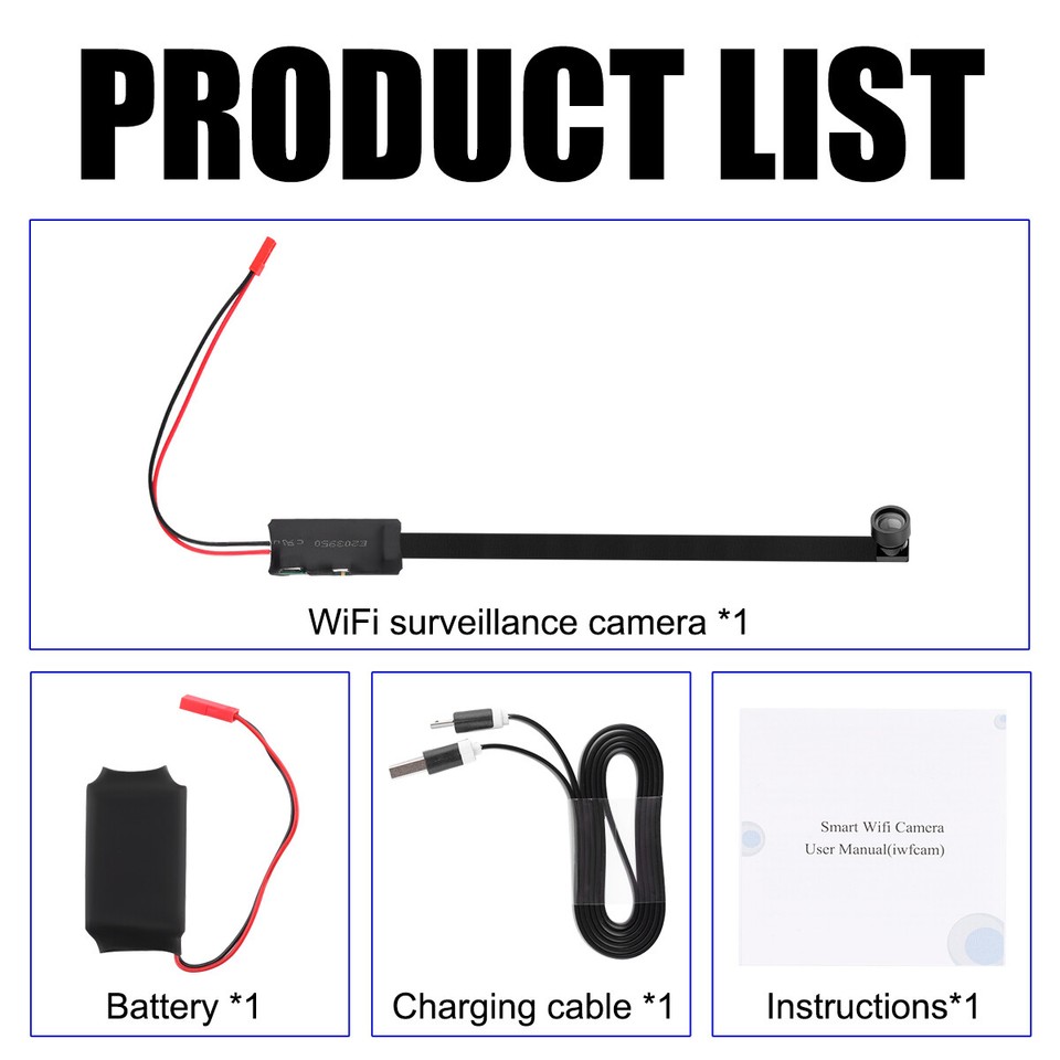 1080P 4K Cam HD Wireless WiFi Security Mini Micro Pinhole Screw DIY Cam ...