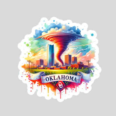 Oklahoma sticker vinyl decal state outline novelty laptop mug car ...