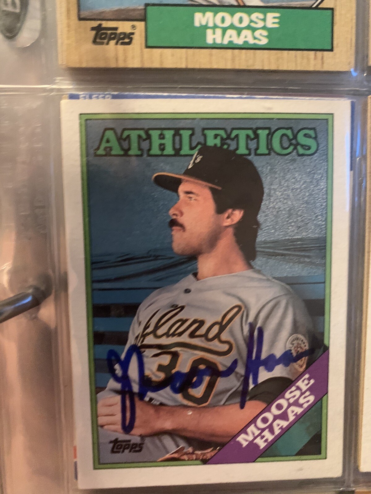 4 Moose Haas baseball cards. 2 cards autographed | eBay