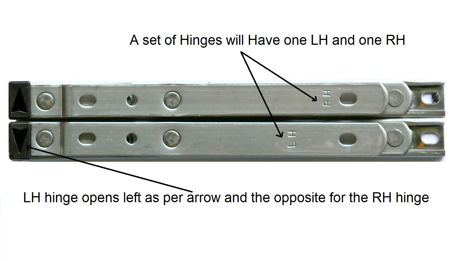 Window Hinges 10" inch 13mm Pair Top Hung Friction stays upvc pvc ...