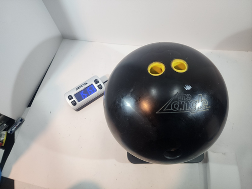 Vintage AMF Black "the angle" Bowling Ball 16lbs Twice Drilled | eBay