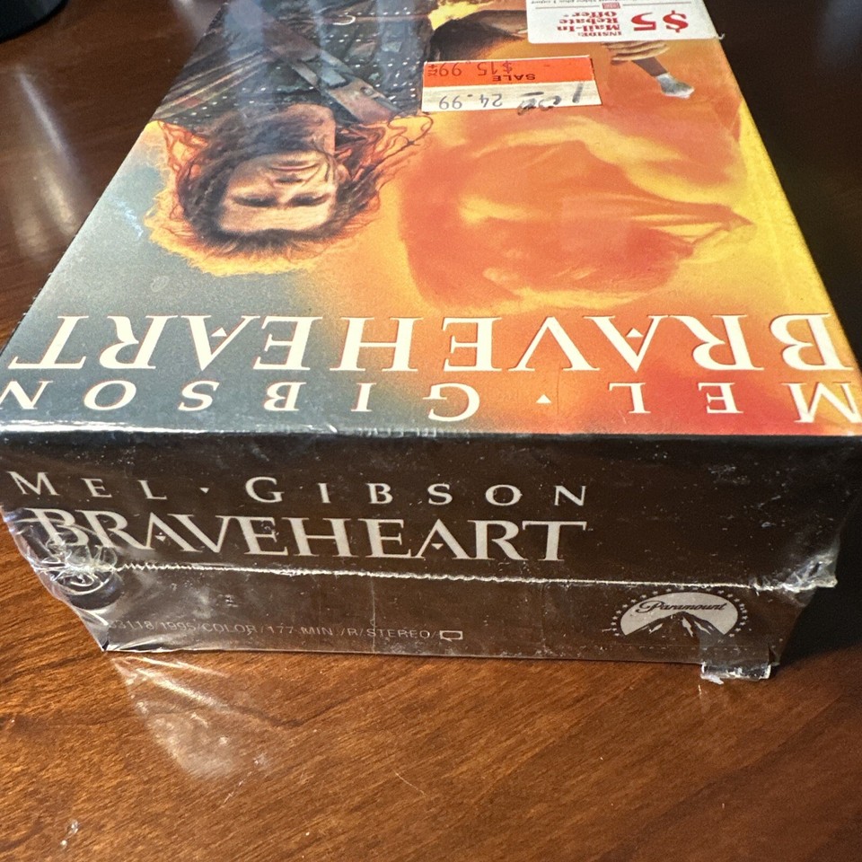 Braveheart (VHS, 1995, 2 Tape Set) Paramount - Mel Gibson - New ...