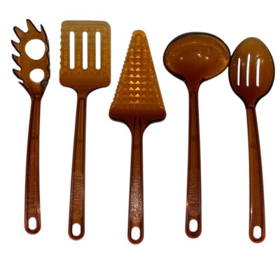 Vintage Lot 5 Ultra Temp Amber Kitchen Utensils Robinson Knife Co. USA ...