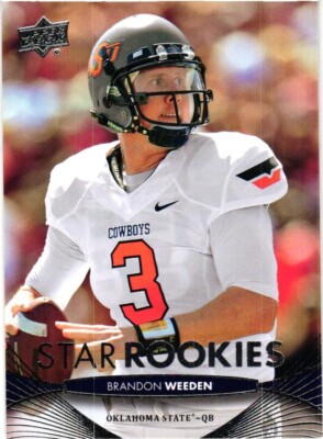 2012 UPPER DECK STAR BRANDON WEEDEN FOOTBALL CARD RC ROOKIE $0.99 VALUE ...