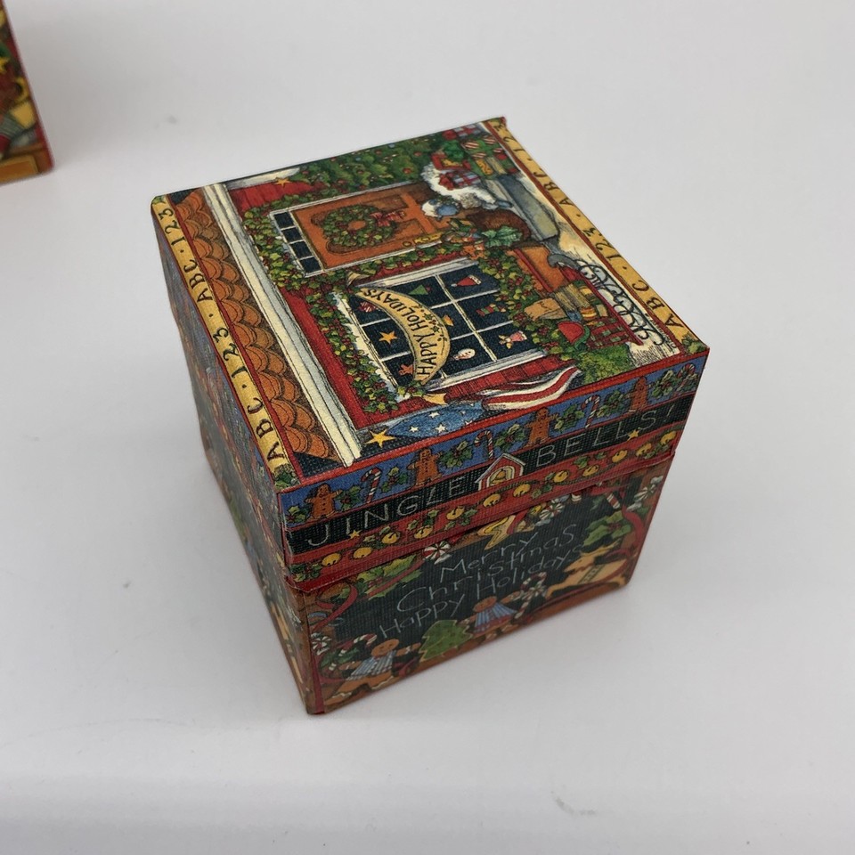 New Bob’s Boxes Set of 3 Nesting Boxes Holiday Trimmings Merry ...