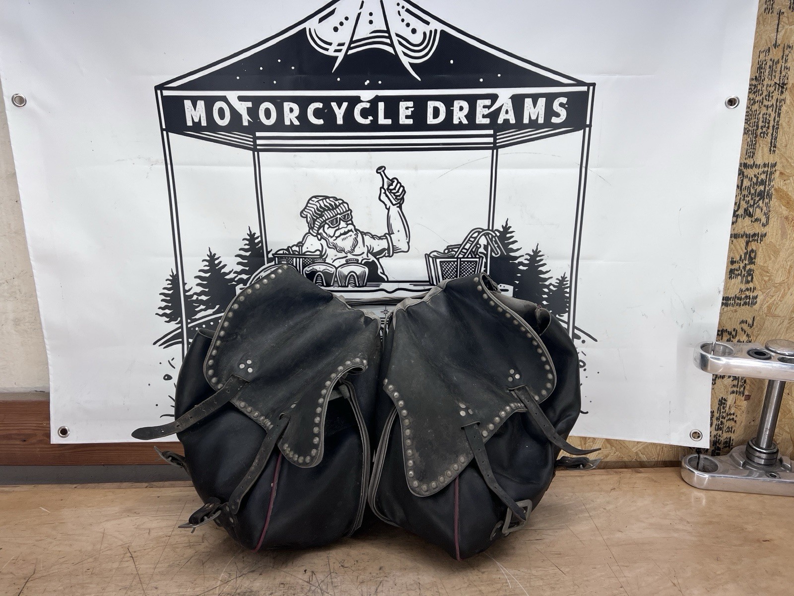 Vintage Chopper Throw Over Saddlebags Harley Panhead Knucklehead ...
