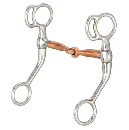 Horse Bit 3 ½” Mini Horse Tom Thumb Snaffle Stainless Steel with Copper ...