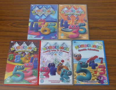 Numberjacks DVD Bundle x 5 ( Volume 1 2 3 5 6 ) Vol Number Jacks ...