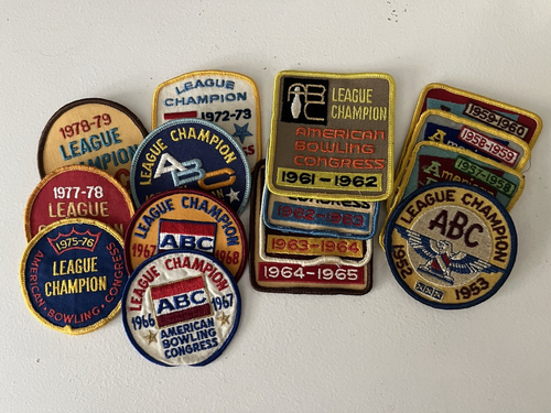 Vintage ABC league champion bowling patches from 1953 to 1979 | eBay