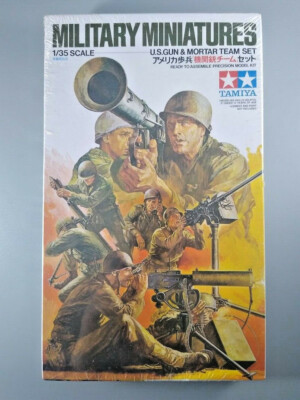 Tamiya 35086 1/35 Scale Military Figure Model Kit - US Gun & Mortar ...