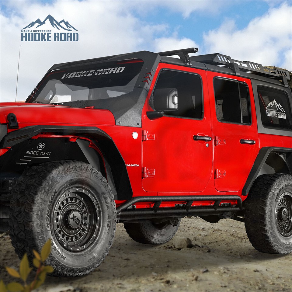 Fit 18-25 Jeep Wrangler JL 4-Door Steel Tubular Slider Rocker Guard ...