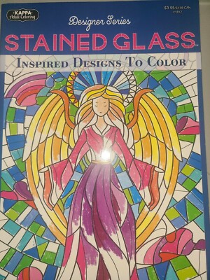 KAPPA ADULT COLORING BOOK, COLORING Stain Glass, NEW DESIGNER SERIES ...