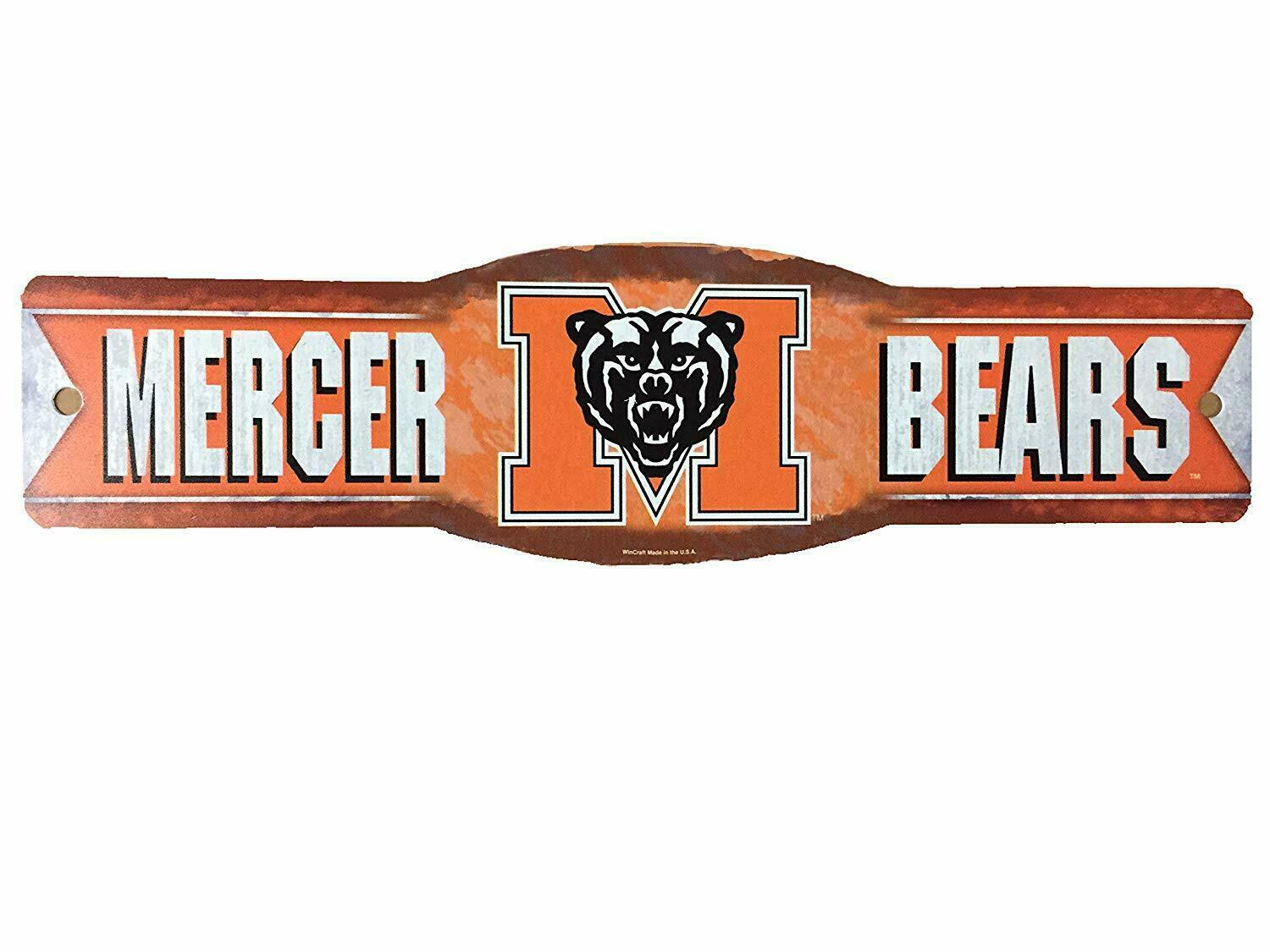 Mercer Bears 4" x 17" Street Sign - Mercer University Bears | eBay