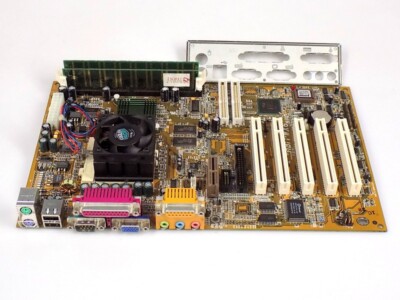 Mainboard CPU RAM Retro Bundle: Abit WX6 + Intel Celeron 500Mhz + 128MB ...