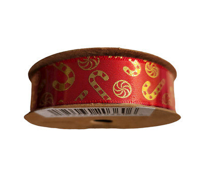 Crafter's Square .625" x 144" Die Cut Ribbon - New - Candy Canes | eBay