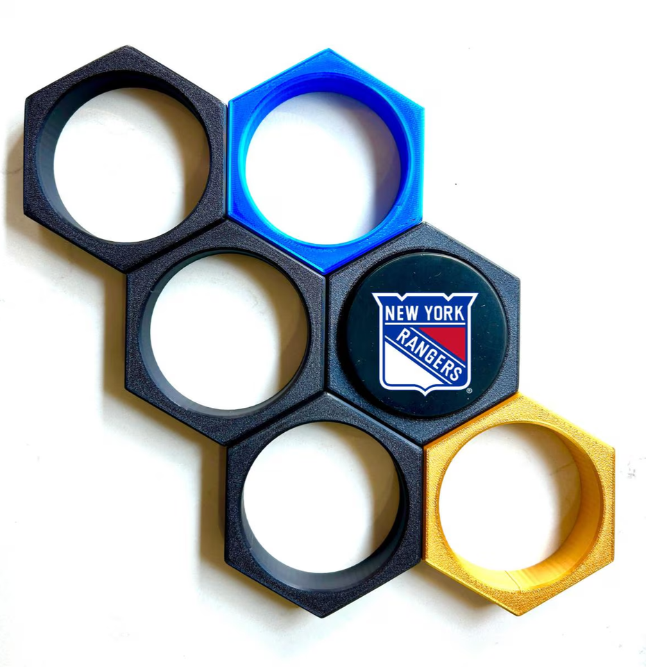 Hockey Puck Holder Expandable Hexagonal Display Custom Puck Stand | eBay