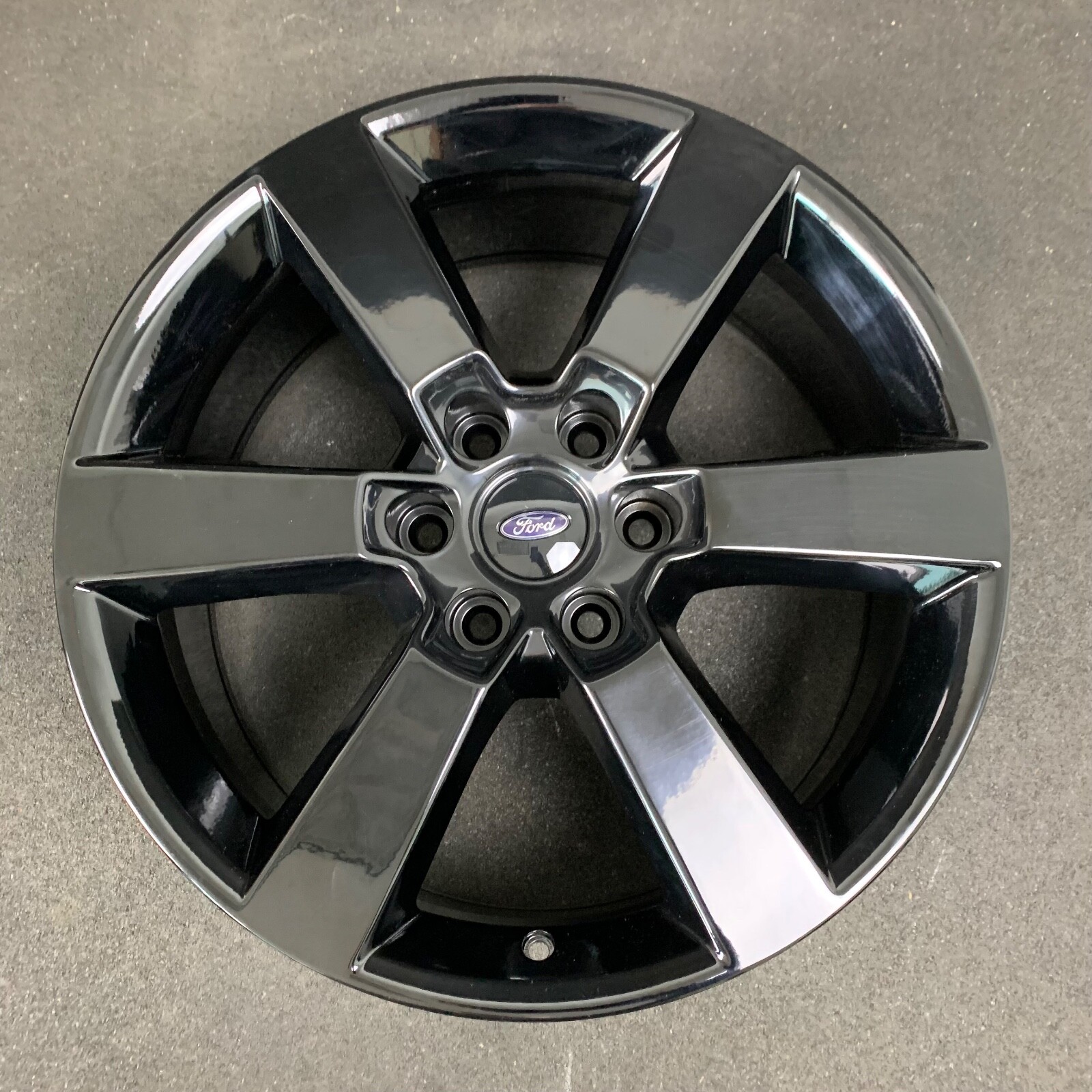 (4) Ford F150 Pickup High Gloss Black Powder Coat Wheels Rims+Caps 20 ...