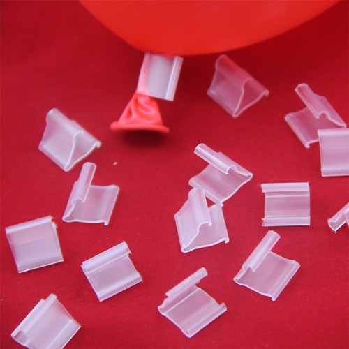 100 Clear Quick & Easy Balloon Clip Ties for Sealing Helium Gas Air ...