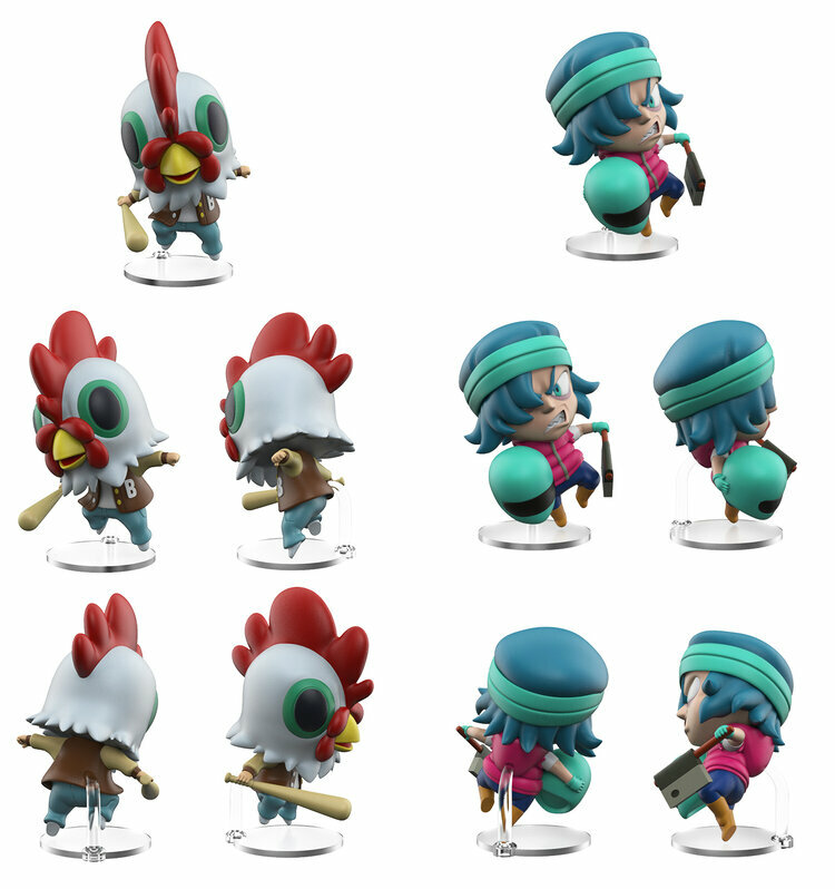 Hotline Miami Vigilante & Assassin Chibi Figure Set 4.75" Vinyl HLM ...