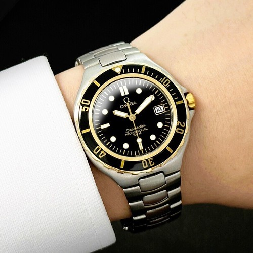 "Authentic" OMEGA SEAMASTER PRE BOND BLACK&GOLD MEN'S STEEL WATCH MSRP ...