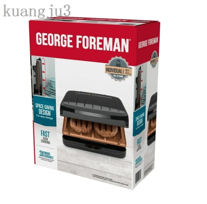 George Foreman Electric Indoor Grill and Panini Press, Black with ...