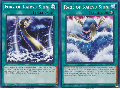 Fury of Kairyu-Shin COMMON + RAGE of Kairyu-Shin COMMON Mint YUGIOH ...