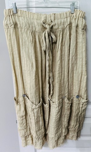 Magnolia Pearl Linen Button panel skirt NWOT | eBay