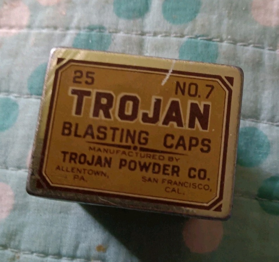 Trojan Blasting Cap No. 7 Tin 25 Count Empty | eBay