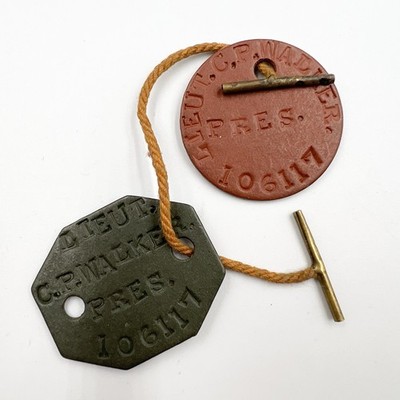 Genuine WW2 Dog Tags 106117 Lieutenant C.P. Walker | eBay