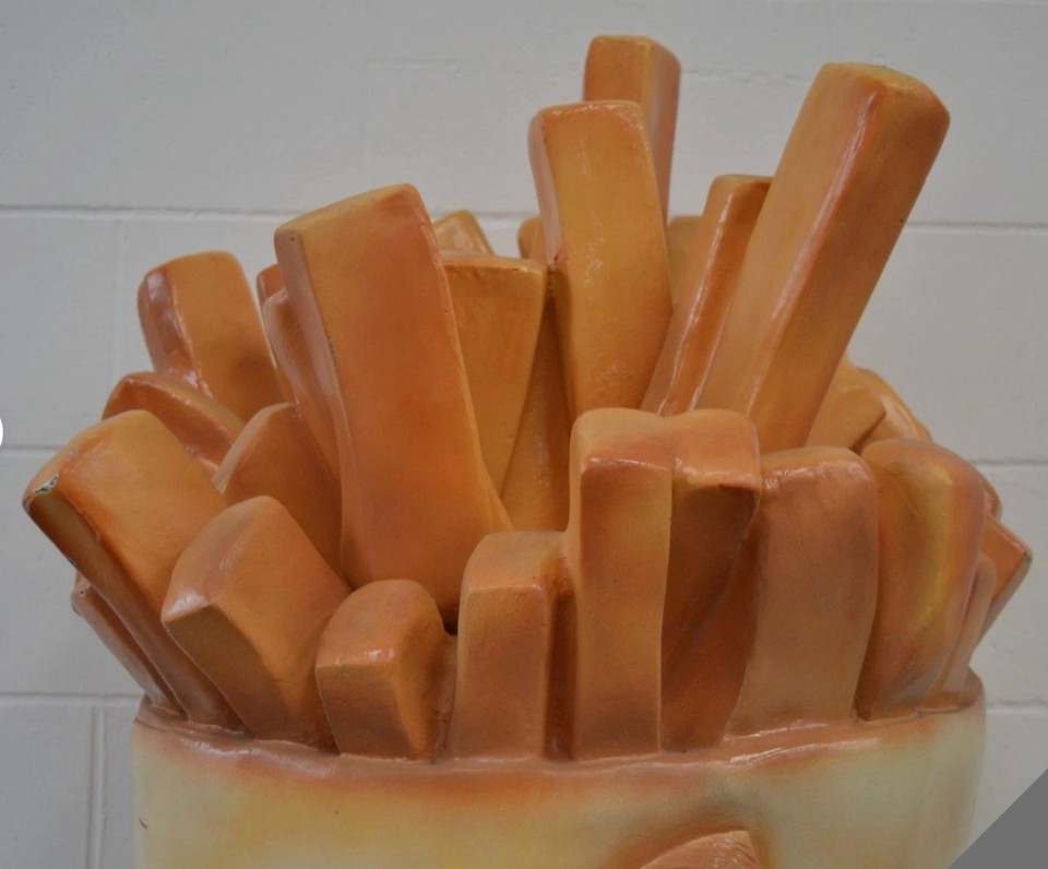 Take Away Fish & Chips Cone Kitsch Retro Shop Sign Pavement Display 2m ...