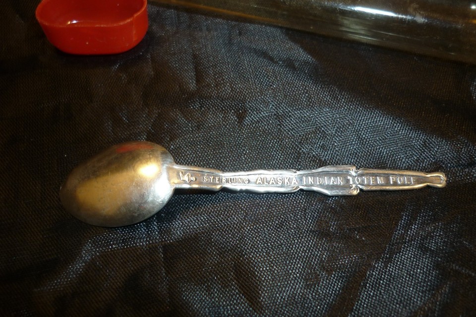 STERLING SILVER ALASKA INDIAN TOTEM POLE SPOON MINIATURE | eBay