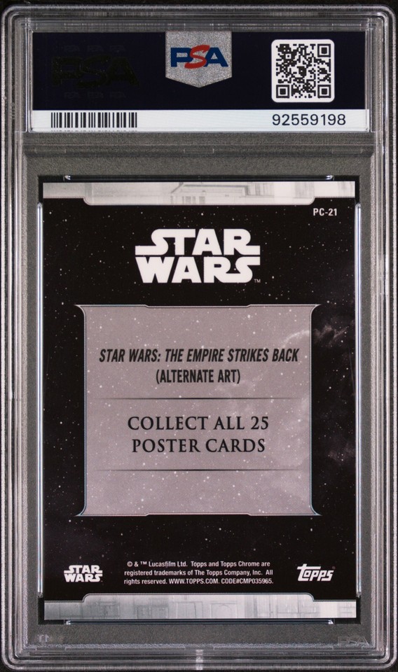 2019 STAR WARS TOPPS CHROME LEGACY EMPIRE STRIKES BACK POSTER RED /5 ...