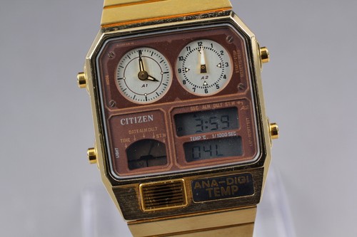 *Exc+5* CITIZEN ANA-DIGI TEMP 8989-S023564 32mm Quartz Men's Watch From ...