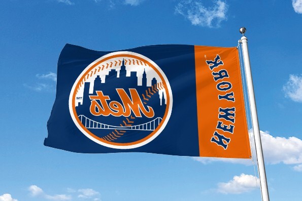NEW YORK METS 3'X5' FLAG/BANNER **100% FULL COLOR ON BOTH SIDES OF THE ...
