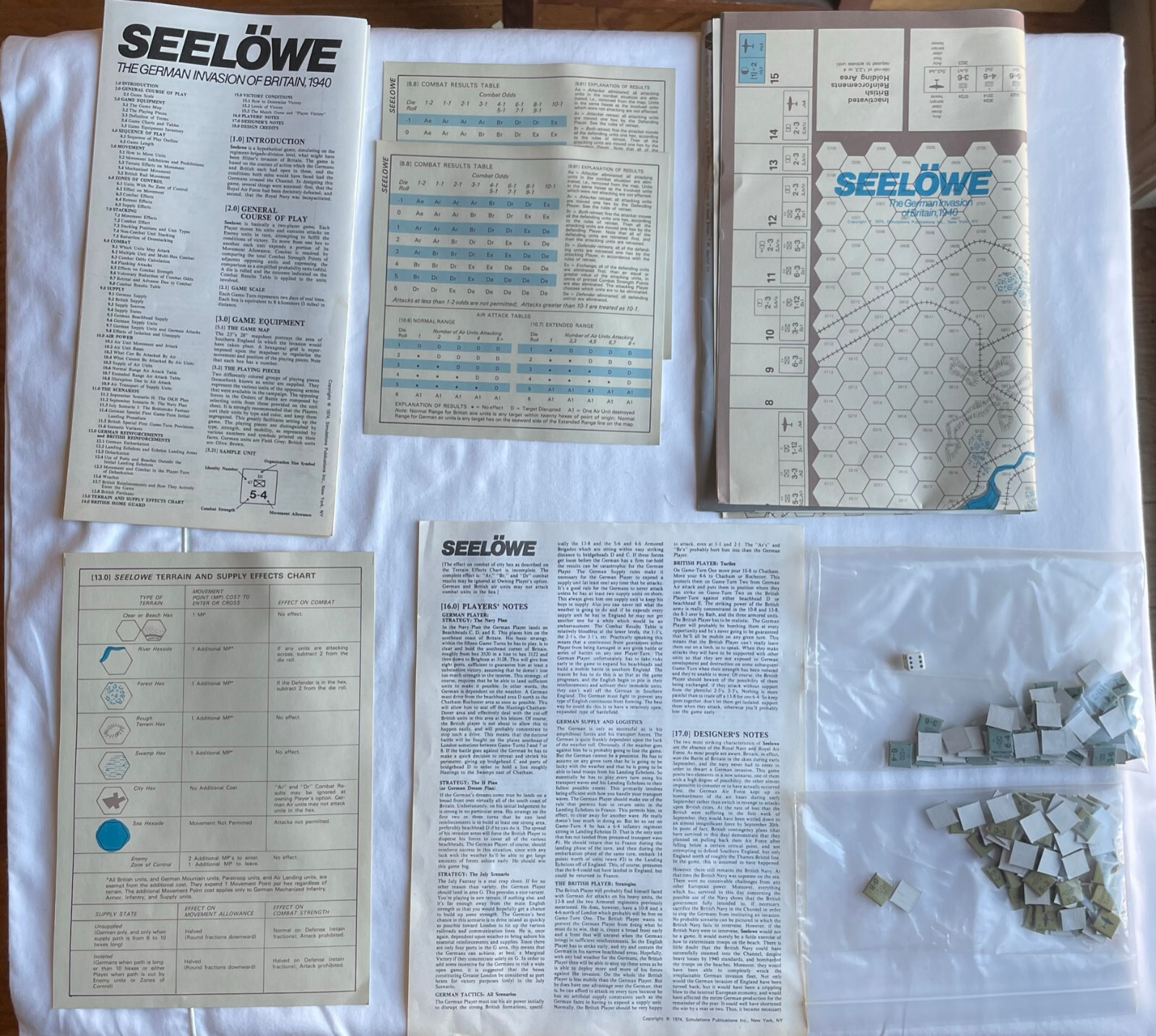 SPI Seelowe German Invasion Britain 1940 PUNCHED FAIR | eBay