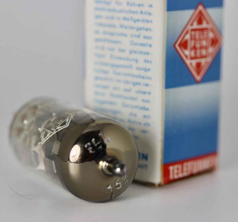 1959 TELEFUNKEN E88CC 6922 CCa WEST GERMANY GOLD-PIN GRAY-PLATE "D ...