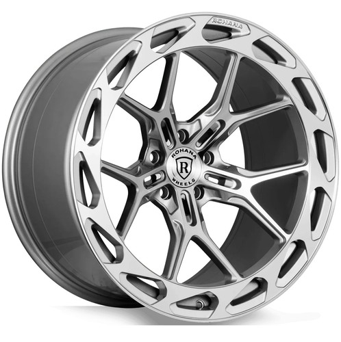 20” ROHANA RFX19 MACHINE SILVER WHEELS FOR PORSCHE MACAN 20X9 AND 20X10 ...
