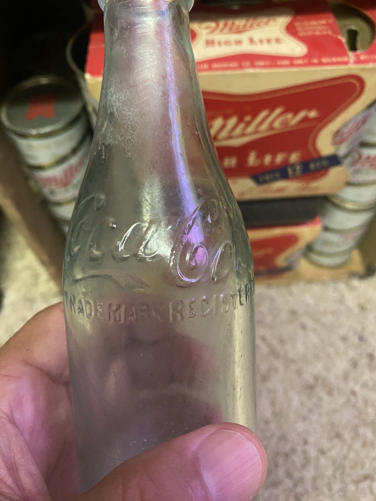 Coca Cola Bottle Trademark Registered Script Embossed Shoulder And ...