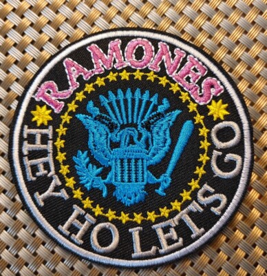 Ramones (band) Hey Ho Let's Go Embroidered Patch Iron-On Sew-On US ship ...