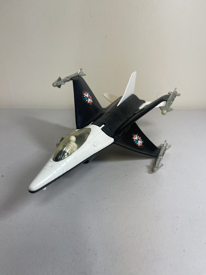 VINTAGE 70S PROCESSED PLASTICS SPACE AGE X-WING JET FIGHTER PLANE MODEL ...