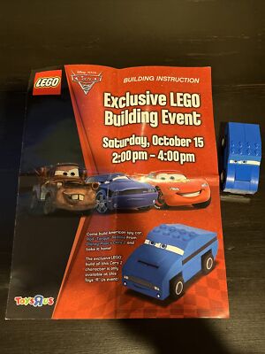 Lego Disney Pixar Cars 2 Toys R Us Building Event Rod Torque Redline ...