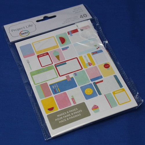 Project Life RECIPE Themed Cards 40 Pc. Pocket Page Cards Scrapbooking ...