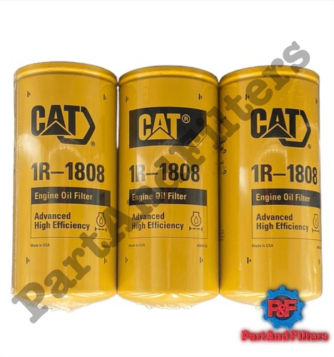 Caterpillar 1R1808 Oil Filter CAT 1R-1808 Replace 275-2604 (Pack of 3 ...