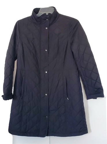 Talbots Black Long Quilted Puffer Coat Womens Sz 10… - Gem