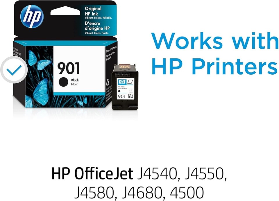 HP 901 BLACK Genuine Printer Ink Cartridge EXP. 2022 - HP901 - BUY MORE ...