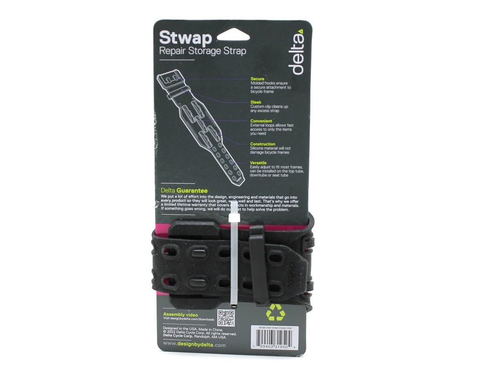 Delta Stwap Repair Storage Strap Bicycle Tool Wrap - Silicone, Black | eBay
